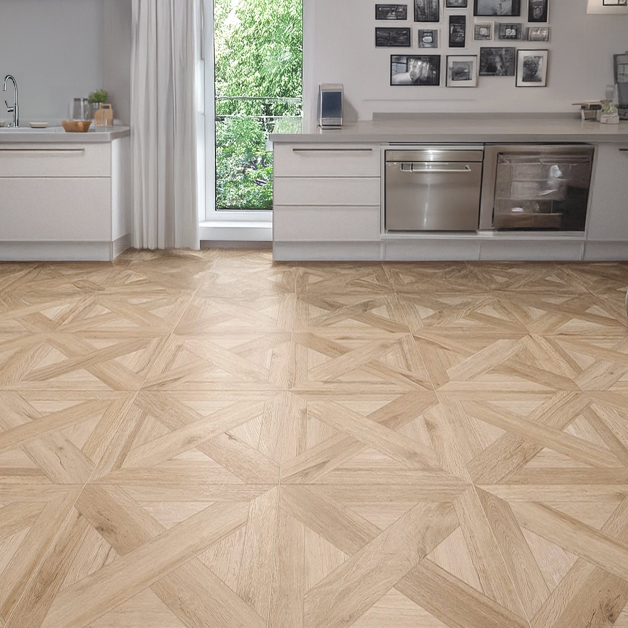 Timber Roble Beige Entwined Porcelain Wood Effect 60x60cm Wall & Floor ...