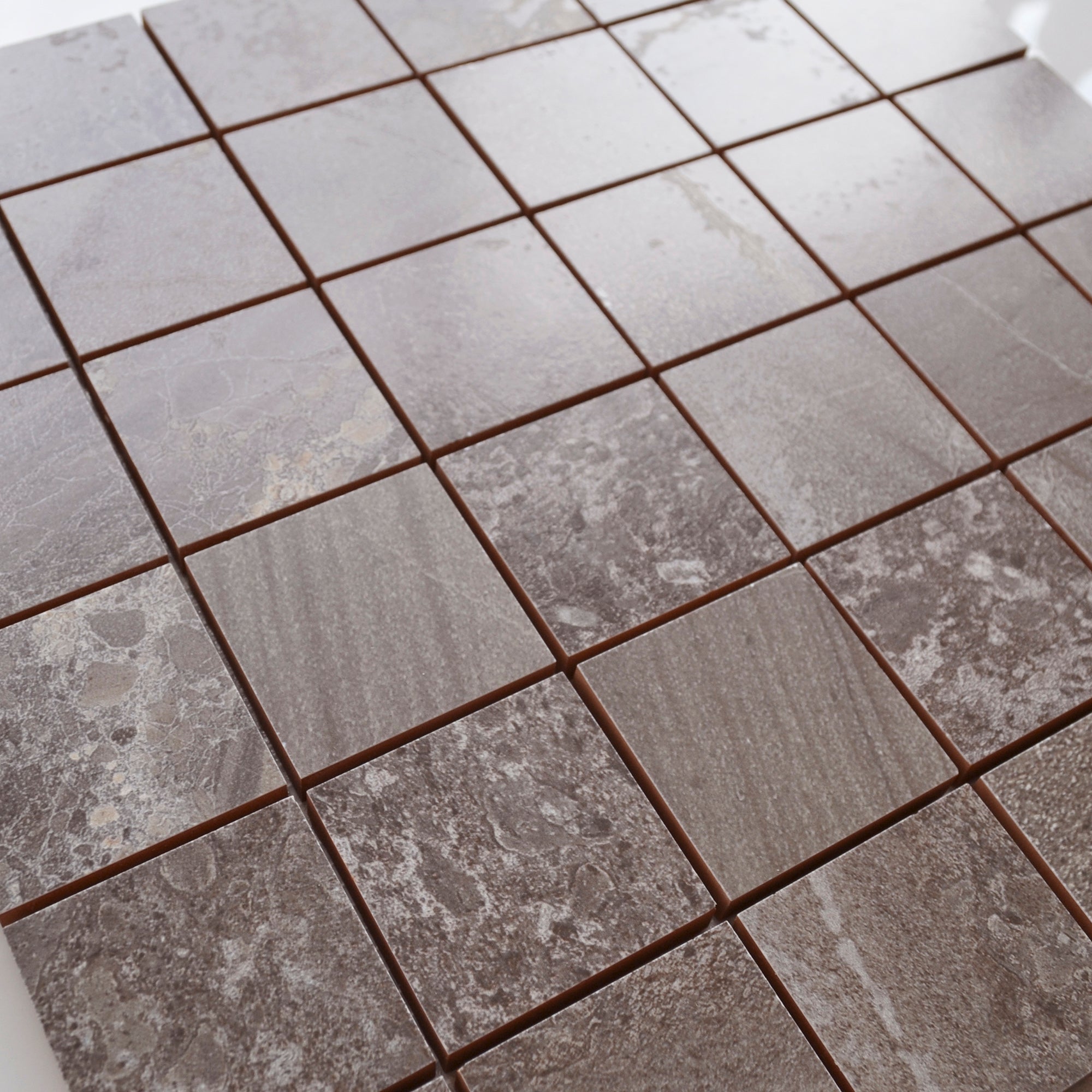 Dallas Graphite Dark Grey Ceramic Polished Marble Effect 30x30cm Mosaic ...