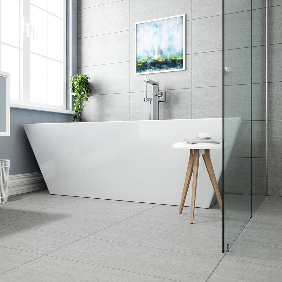 Geona Light Grey Porcelain Textured Indoor & Outdoor Wall and Floor ...