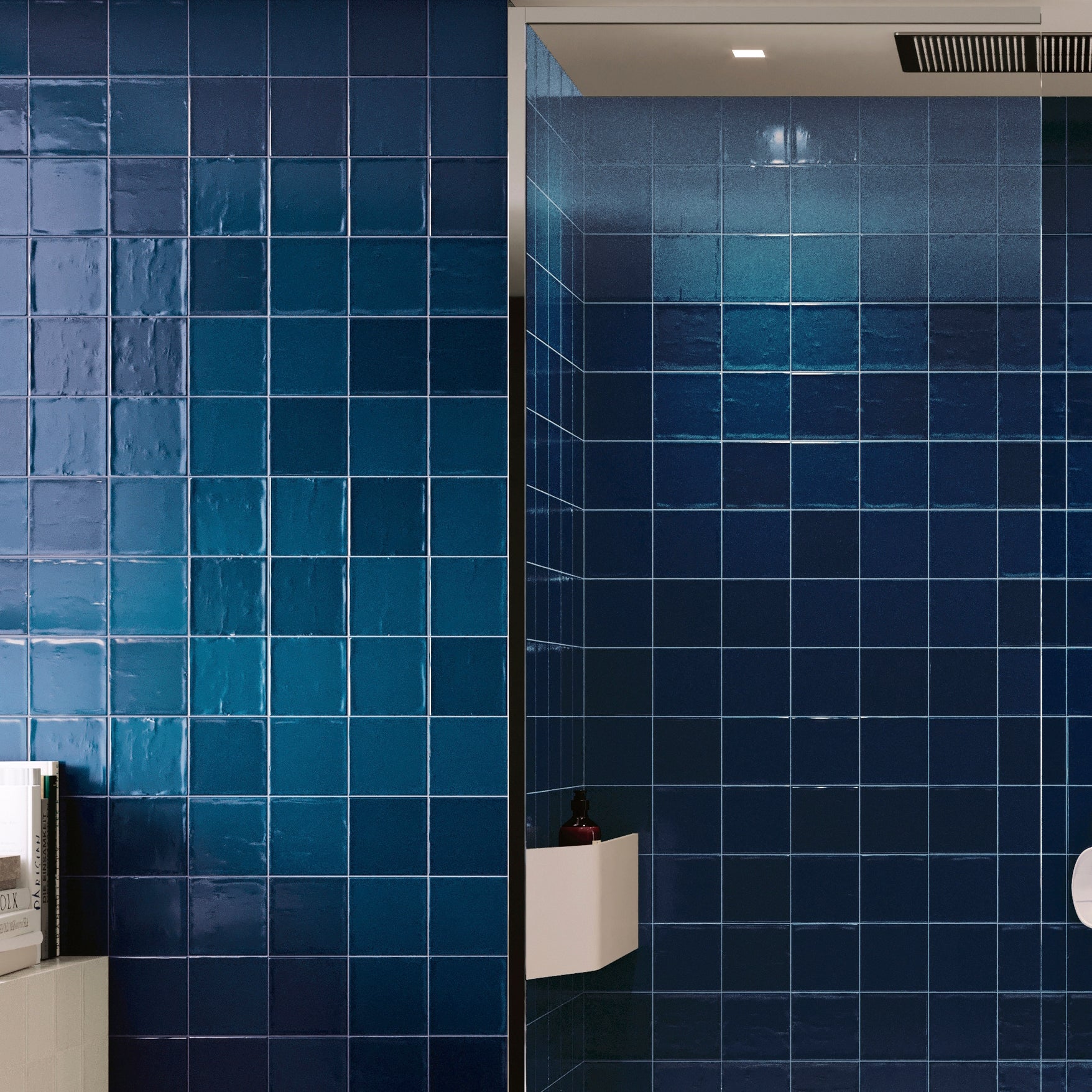 Calleo Marino Blue Ceramic Square 15x15cm High Gloss Kitchen Bathroom Tile