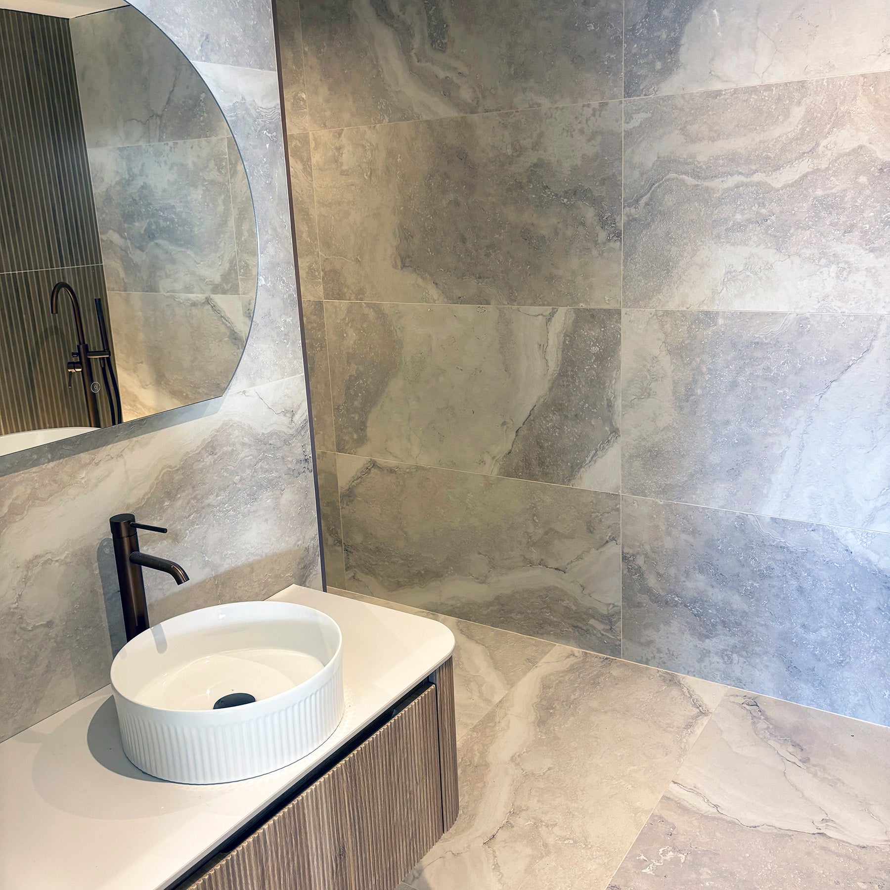 Canino Silver Glazed Porcelain 60x120cm Rectified Wall & Floor Matt Tile