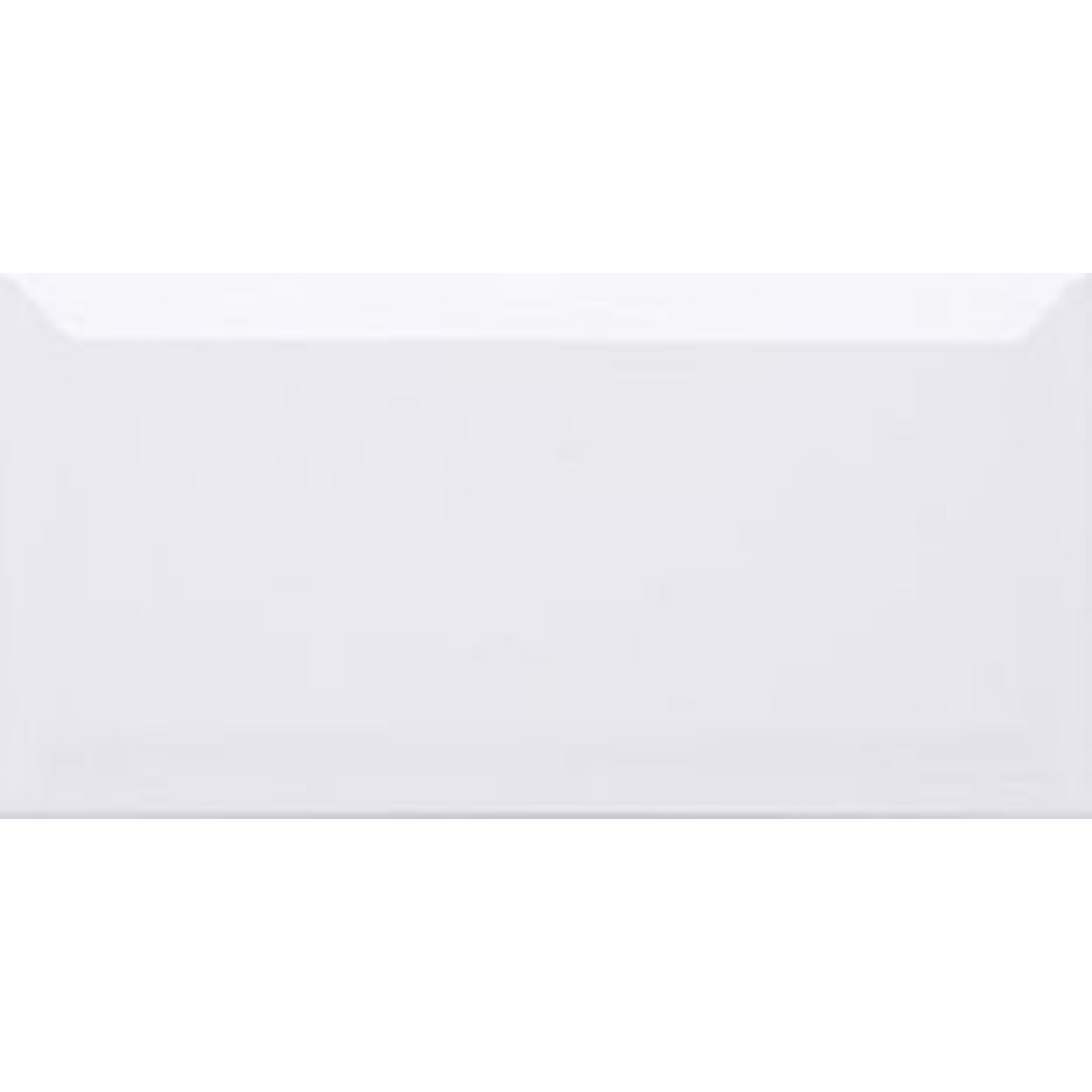 Prismatic White Ceramic Gloss Bevelled 10x20cm London Subway Metro ...