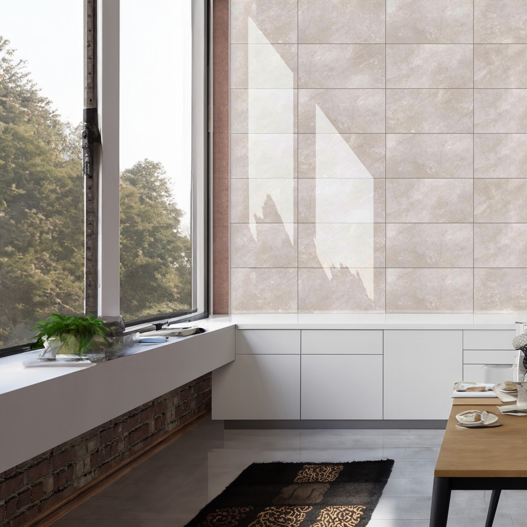 Palis Beige Rectified Ceramic Kitchen, Bathroom Gloss 30x60cm Wall Tile