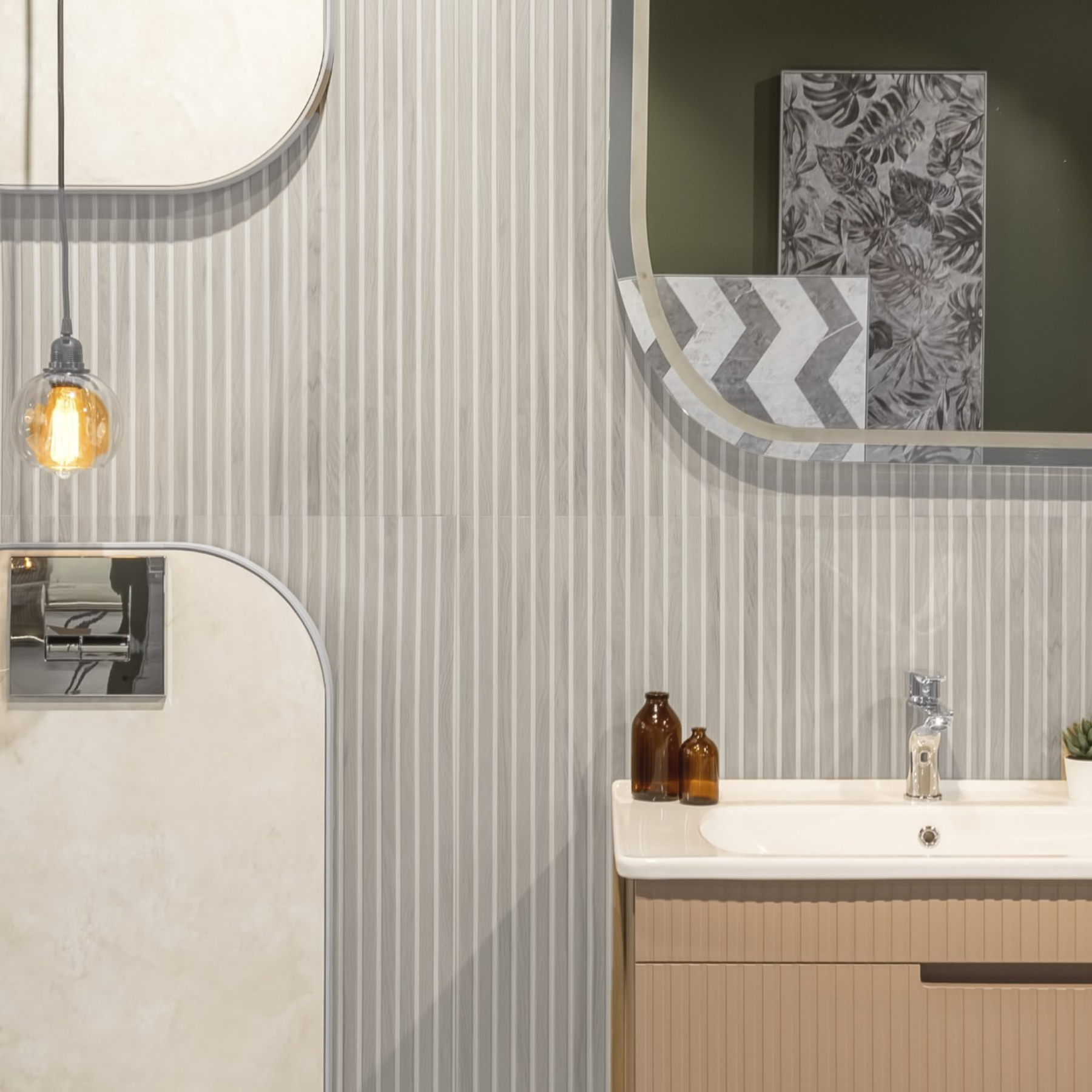Satriano Grey Light Lines Wood Effect Porcelain Rectified Matt Wall ...