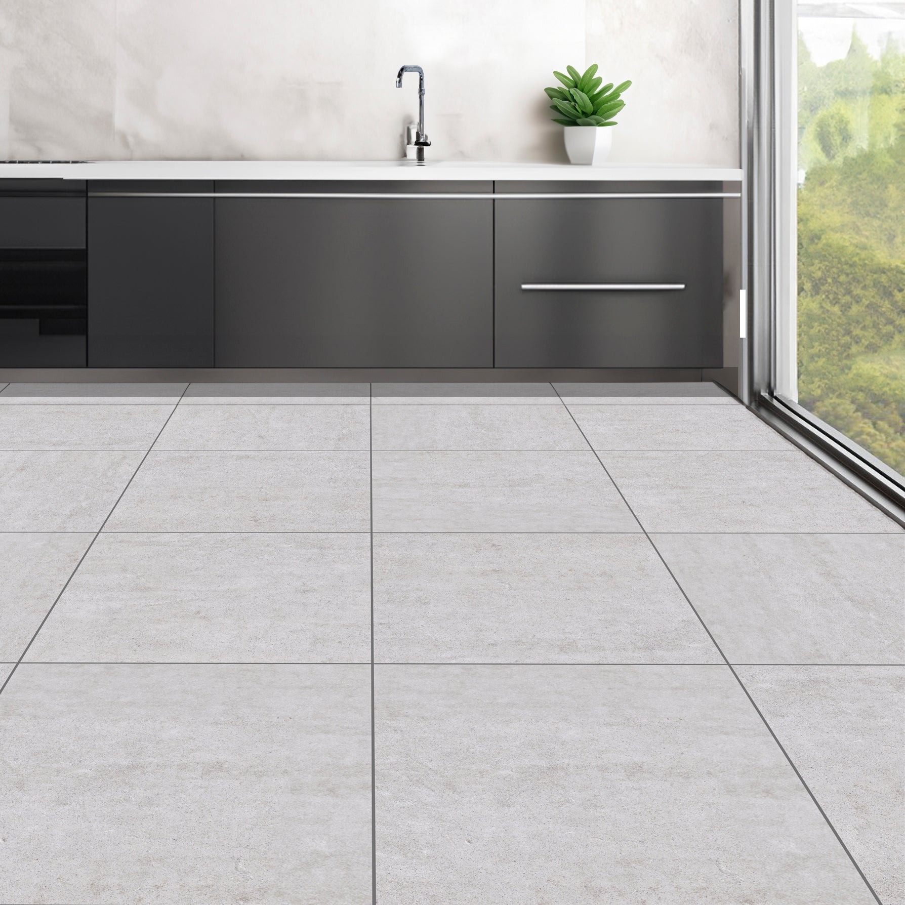 Tramonto Light Grey Porcelain Matt Wall & Floor Kitchens Bathrooms ...